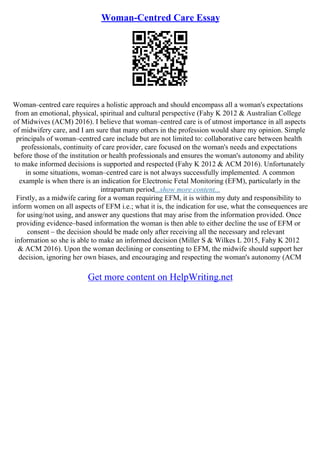 Midwifery Essay | PDF