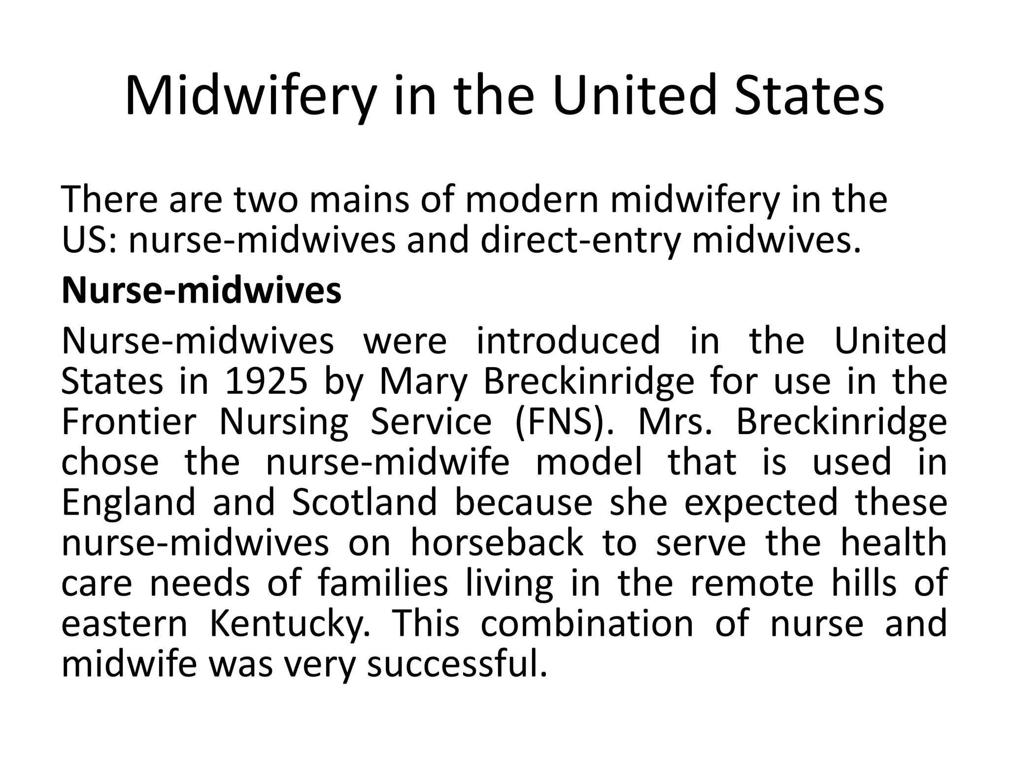 Midwifery in the United States.pptx