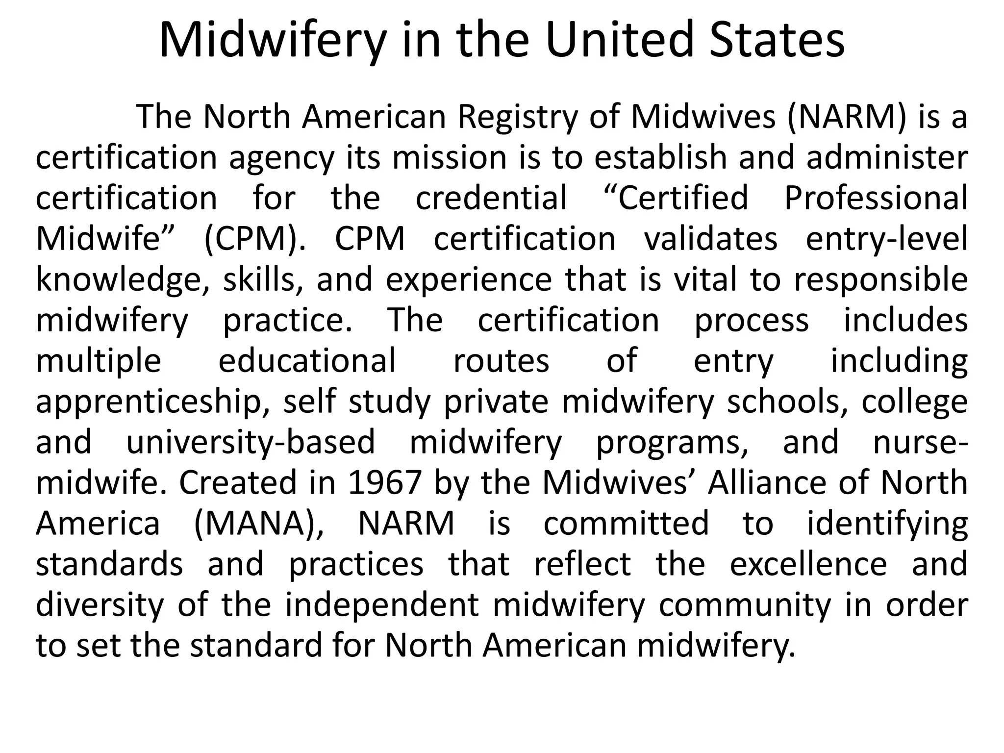 Midwifery in the United States.pptx