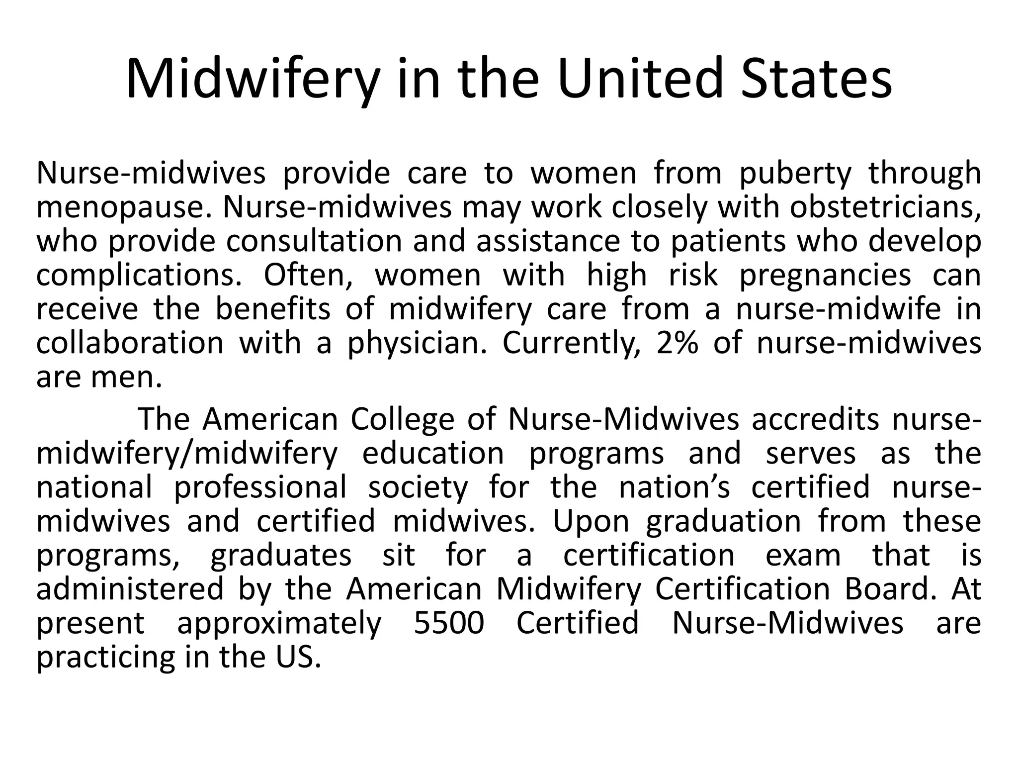 Midwifery in the United States.pptx