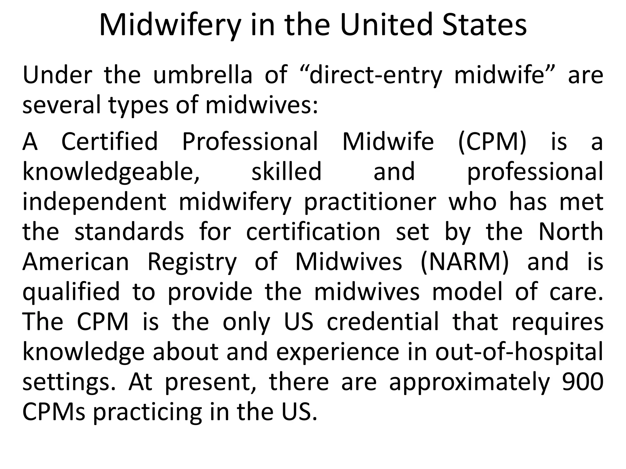 Midwifery in the United States.pptx