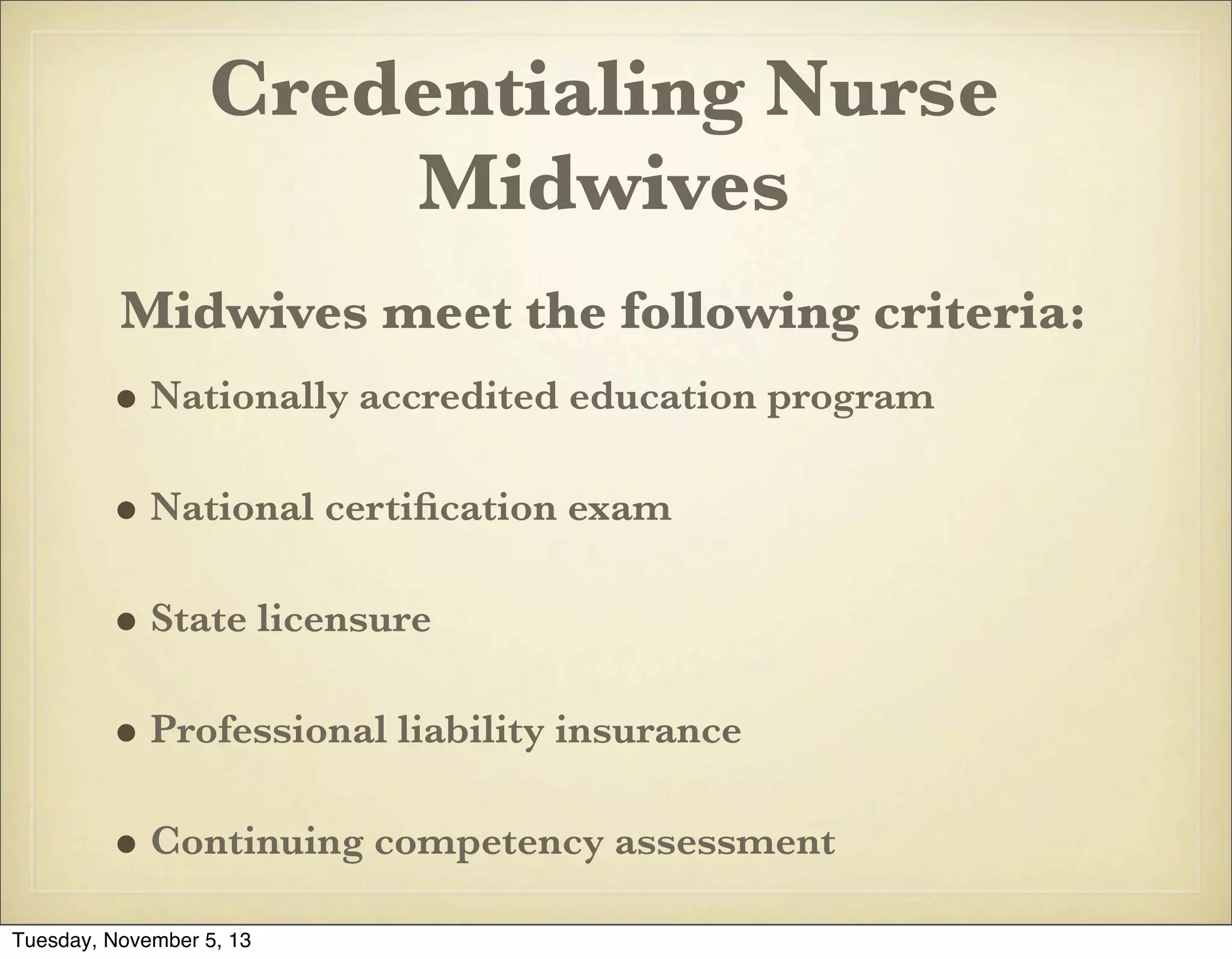Midwifery Presentation by Triangle Midwives | PDF