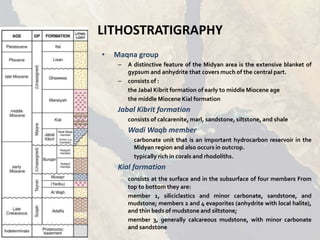 Lithostratigraphy and Depositional History of Part of the Midyan Region ...