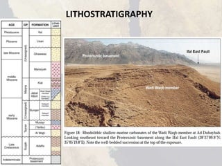 Lithostratigraphy and Depositional History of Part of the Midyan Region ...
