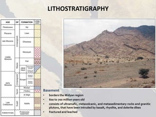 Lithostratigraphy and Depositional History of Part of the Midyan Region ...
