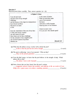 PT3 English Mid Year Exam Form 3 2016 (A) | DOCX