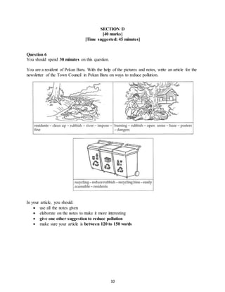 PT3 English Mid Year Exam Form 3 2016 (Q) | DOCX