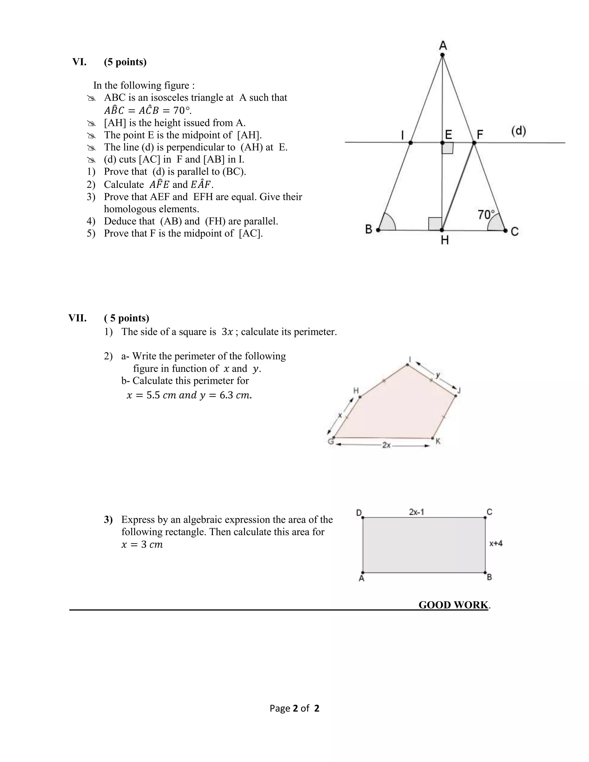Midyear exam g7 2013 | DOCX