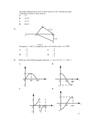 Mathematics Mid Year Form 5 Paper 1 2010 | DOC