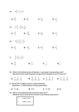 Mid year test maths form 1 | DOCX | Standardized Testing | Educational ...