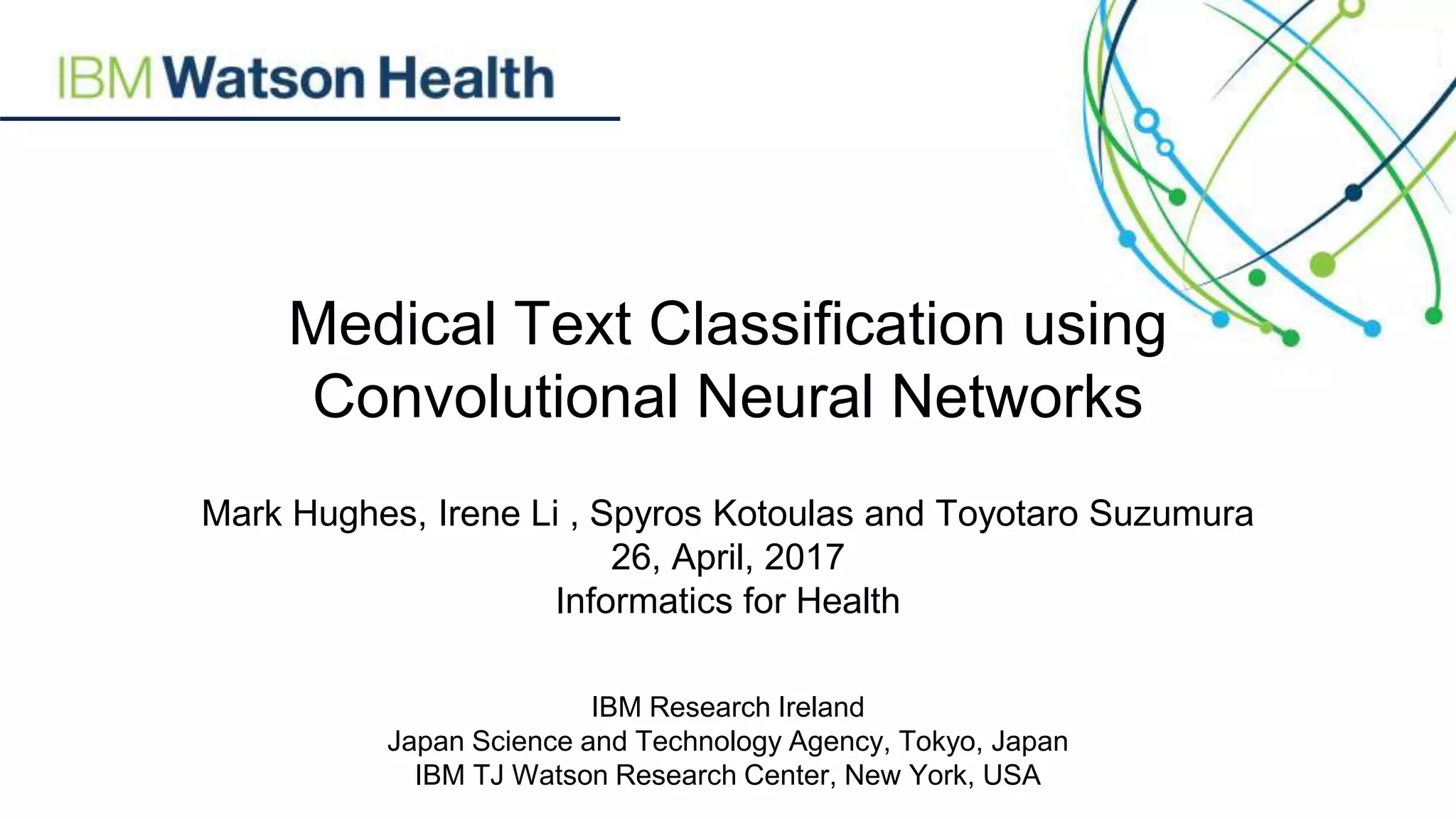 Medical Text Classification using Convolutional Neural Network | PPTX | Artificial Intelligence ...