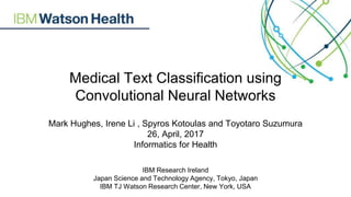 Medical Text Classification using Convolutional Neural Network | PPTX