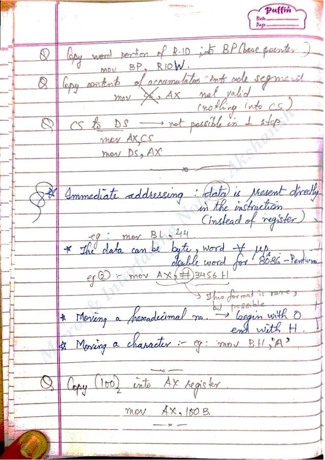 Microprocessor and Interfacing Notes | PDF