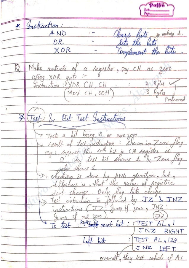Microprocessor and Interfacing Notes