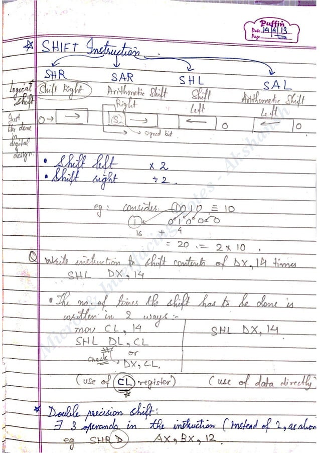Microprocessor and Interfacing Notes
