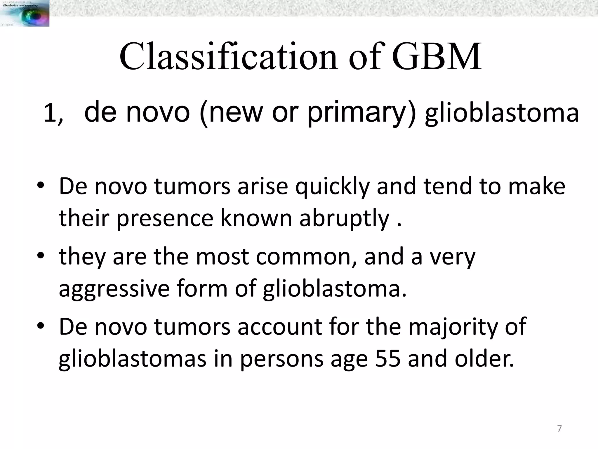 brain tumor (gbm). | PPT