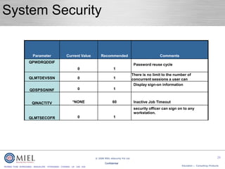 AS400 security presentation - ISACA 2008 - for distribution | PPT