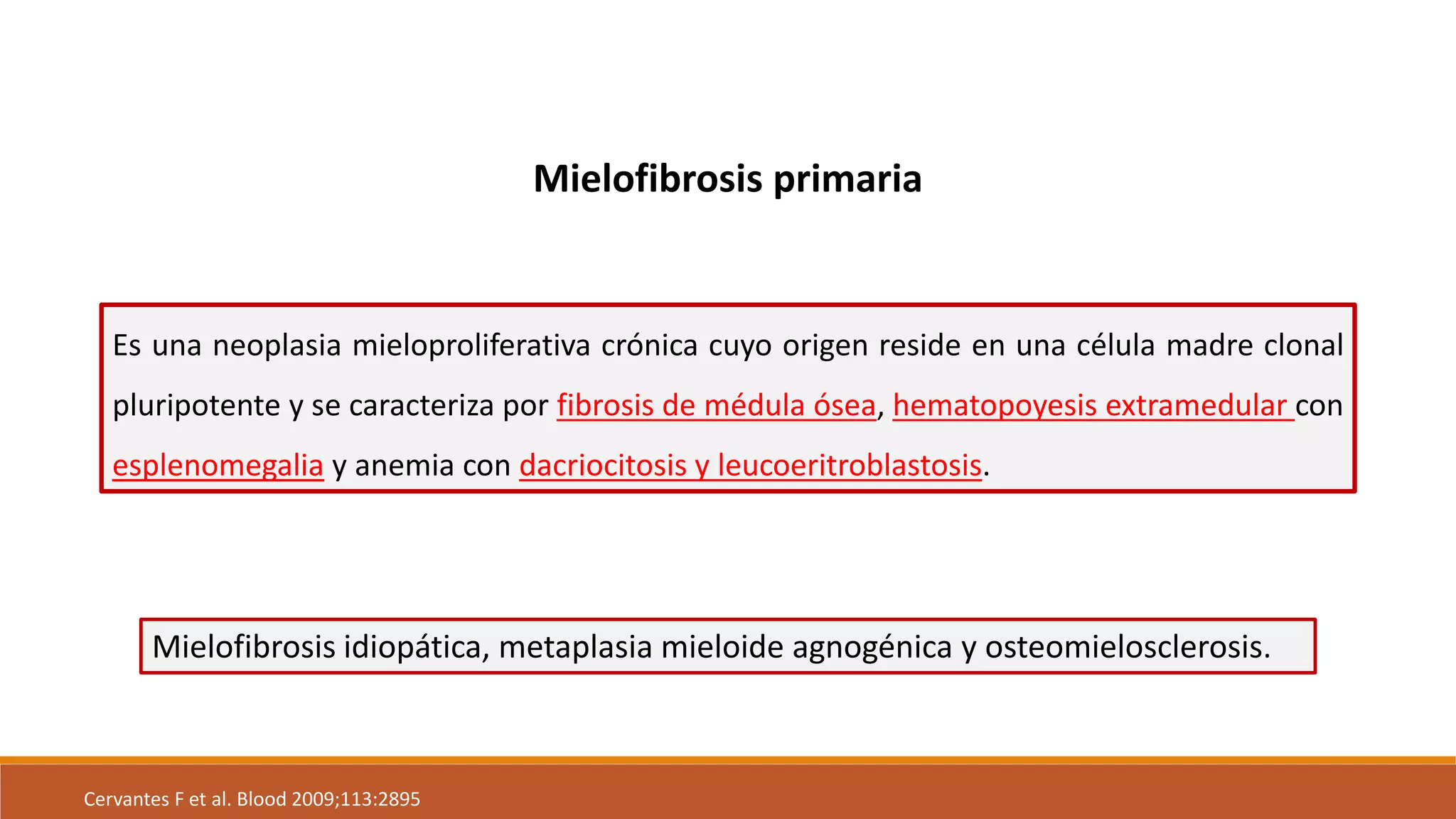 Mielofibrosis Primaria | PPTX
