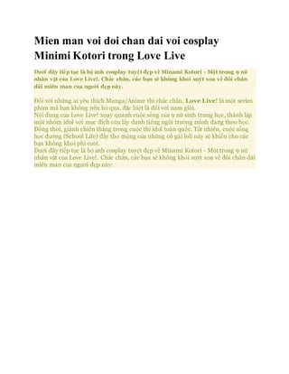 Mien man voi doi chan dai voi cosplay minimi kotori trong love live | PDF