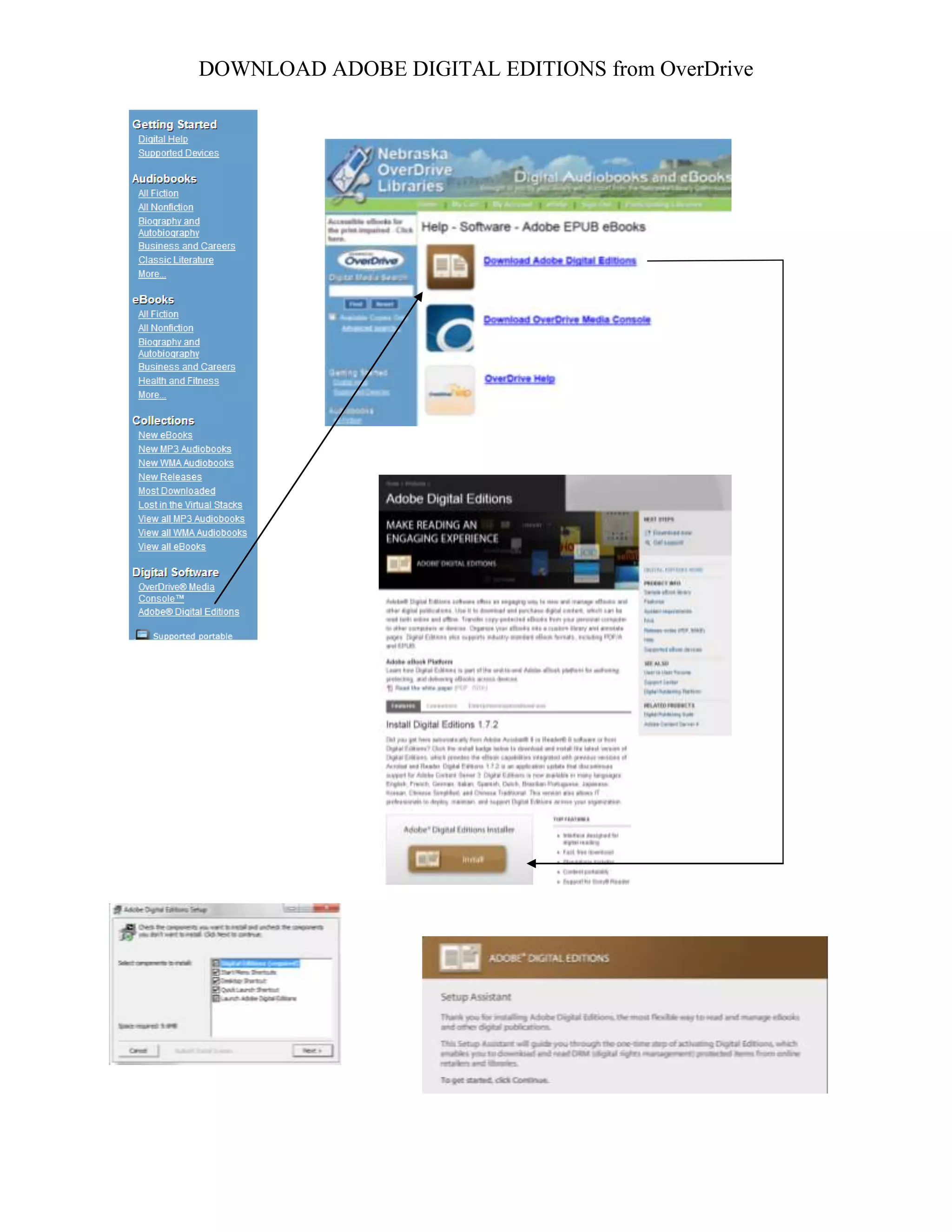 Downloading Adobe Digital Editions handout | DOCX
