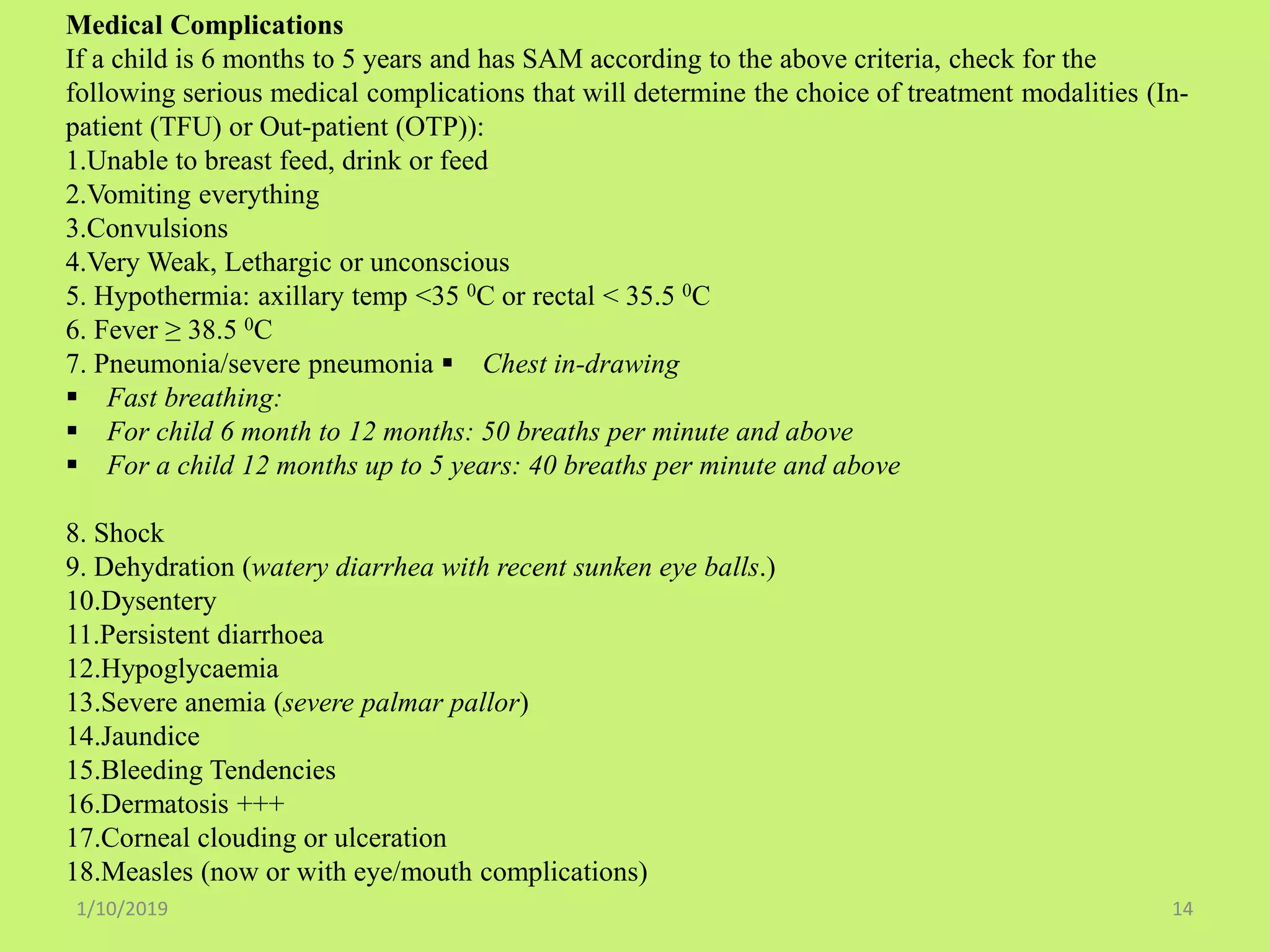 Management Guidelines of Severe Acute Malnutrition SAM in Pediatrics | PDF