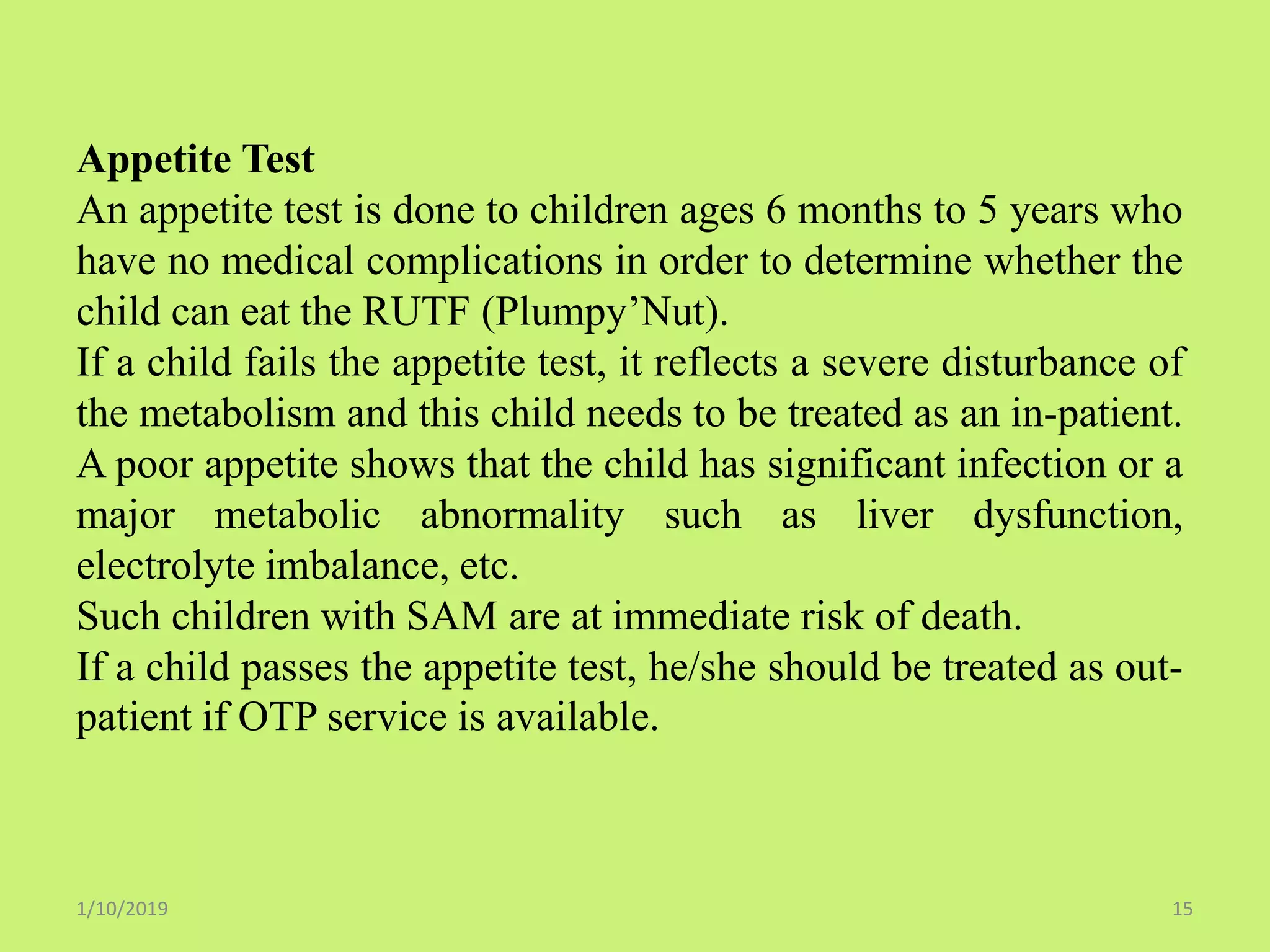 Management Guidelines of Severe Acute Malnutrition SAM in Pediatrics | PDF
