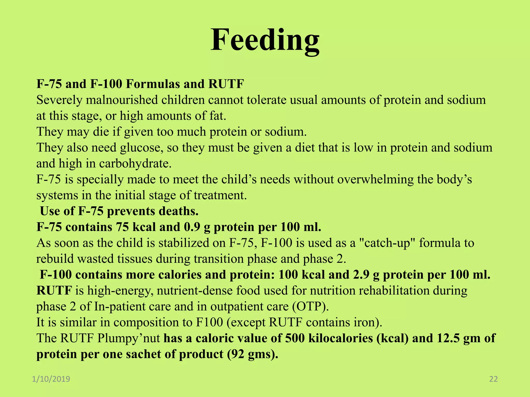 Management Guidelines of Severe Acute Malnutrition SAM in Pediatrics | PDF