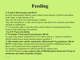 Management Guidelines of Severe Acute Malnutrition SAM in Pediatrics | PDF