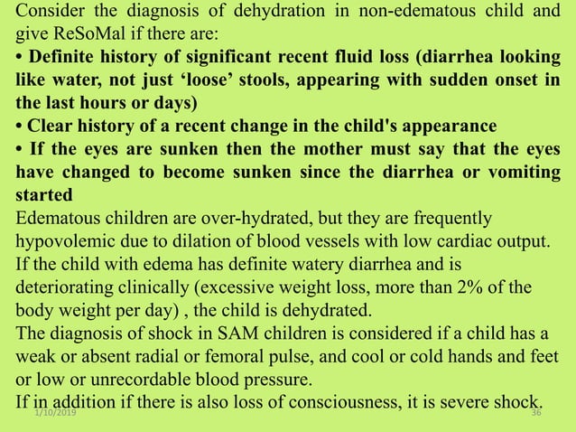Management Guidelines of Severe Acute Malnutrition SAM in Pediatrics ...