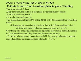 Management Guidelines of Severe Acute Malnutrition SAM in Pediatrics | PDF