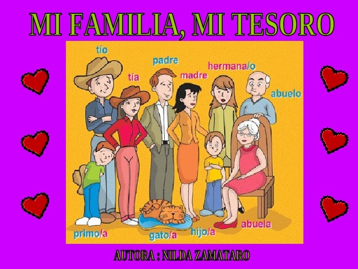 ¡QUE DIVERTIDO ES APRENDER!: Cuento: Mi familia mi tesoro