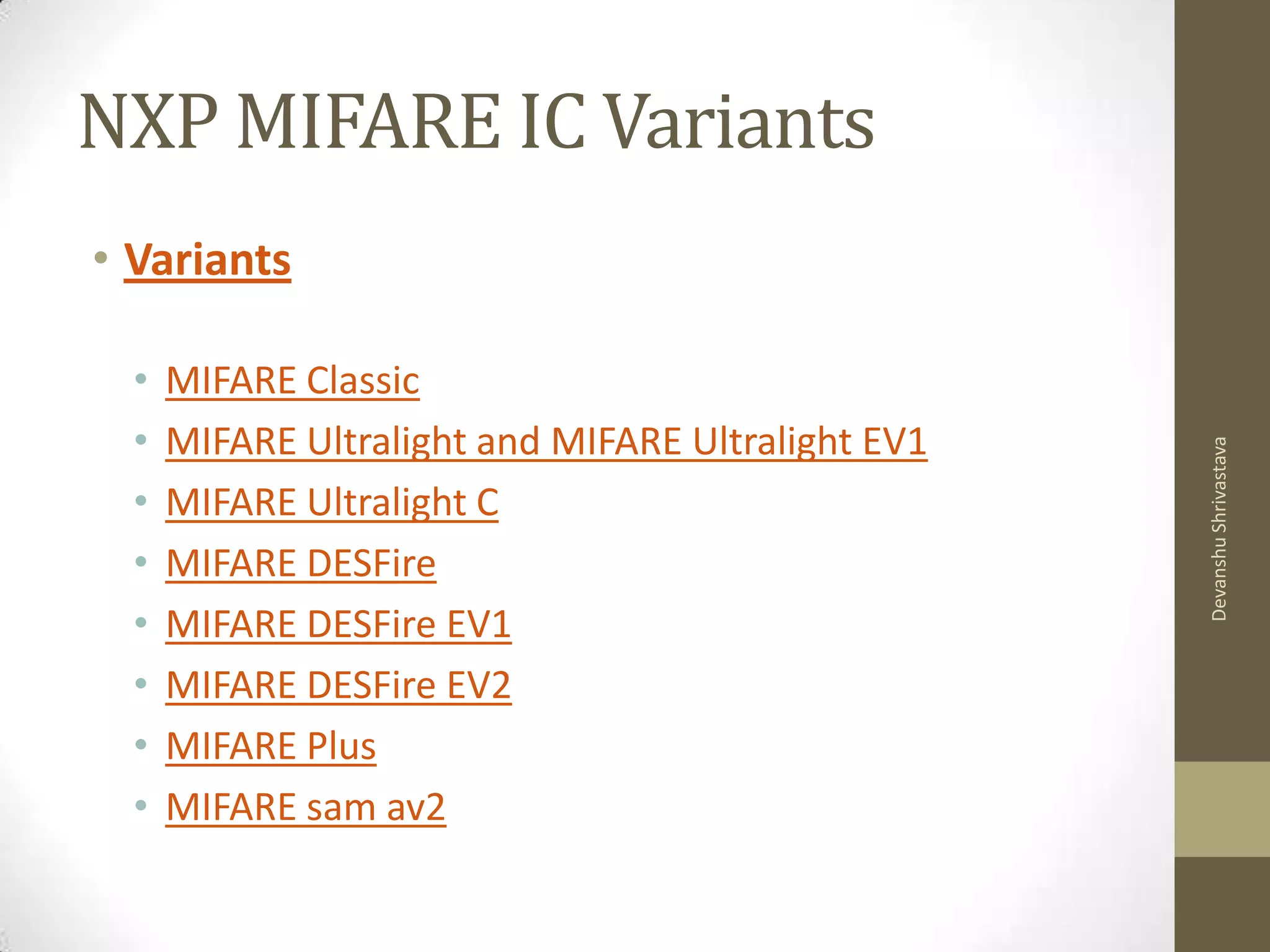 MIFARE IC Soultion From NXP | PPT