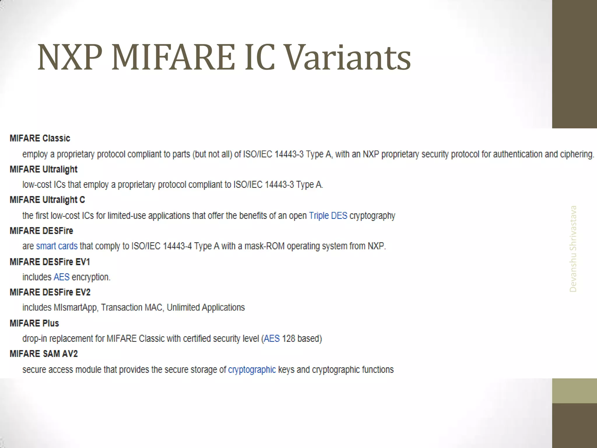 MIFARE IC Soultion From NXP | PPT