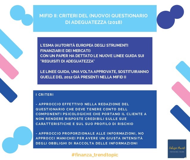 Questionario Mifid Cos39 A Cosa Serve E Come Si Compila