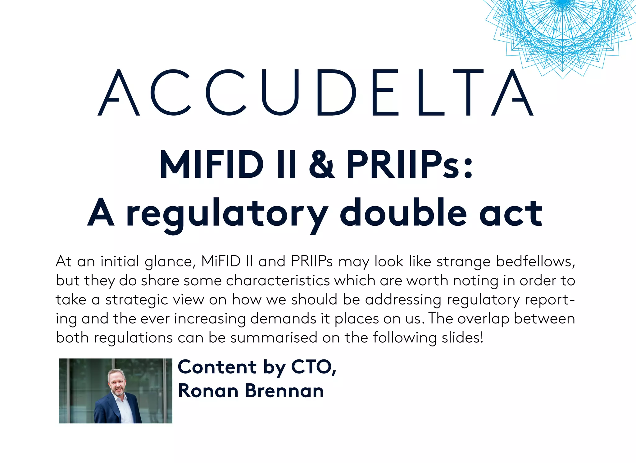 MiFID II and PRIIPs: A regulatory double act | PPT
