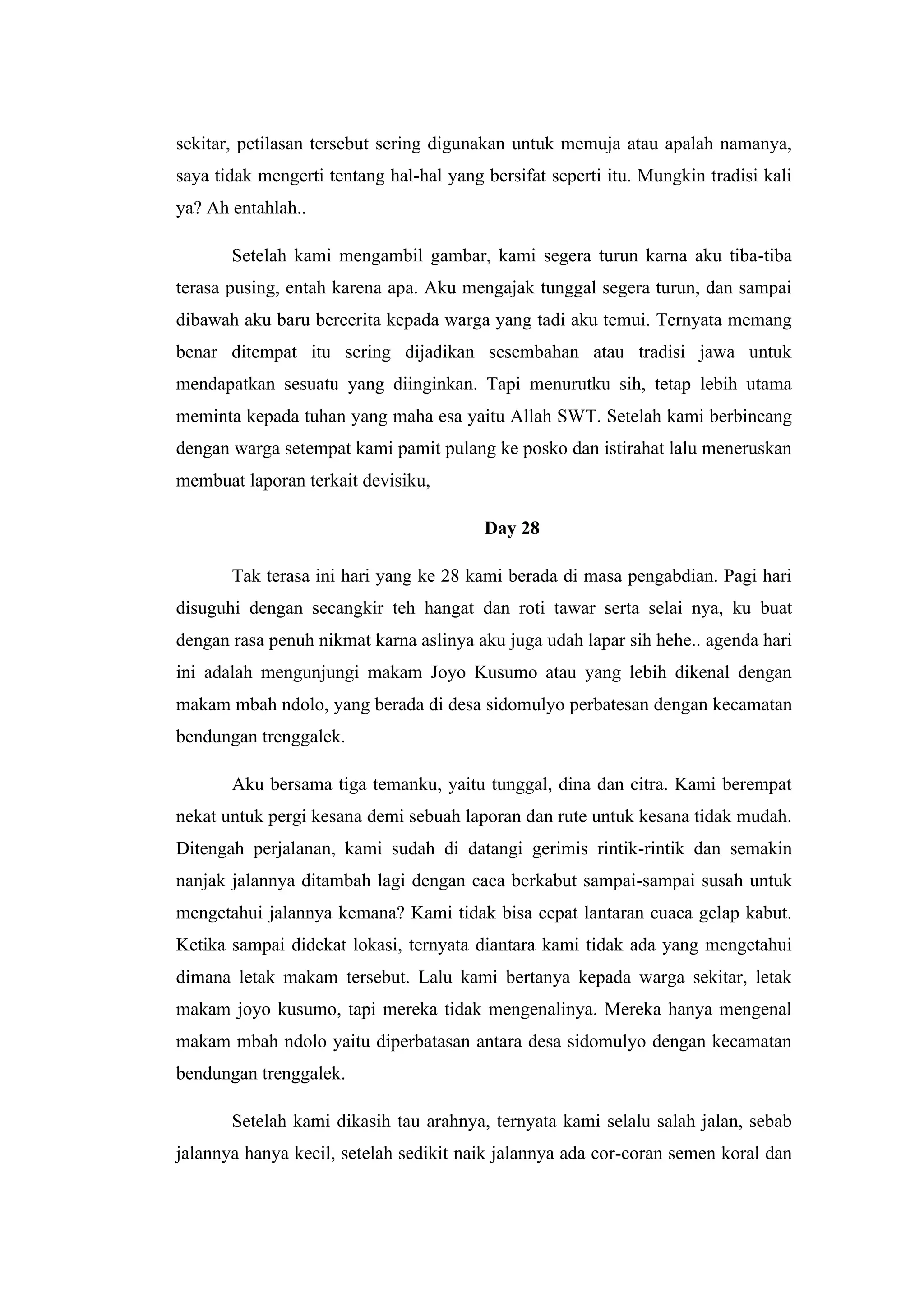 Narasi Kuliah Kerja Nyata 2019 | PDF