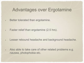 drug therapy of migraine | PPTX