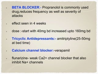 drug therapy of migraine | PPTX