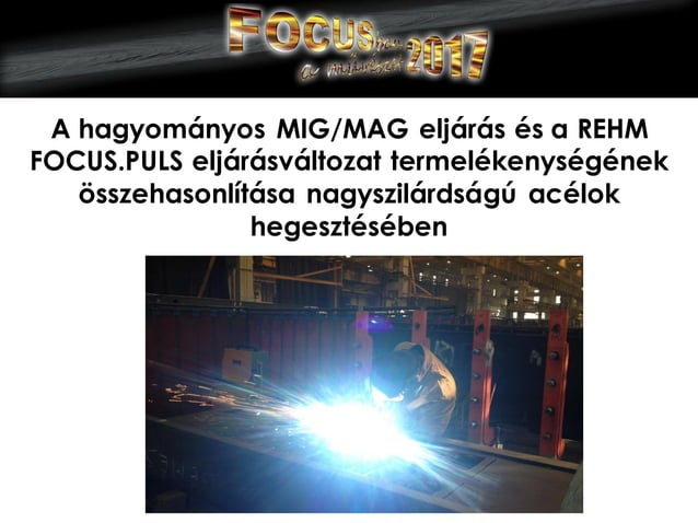 Comparison of the productivity of the traditional MIG/MAG process | PPT