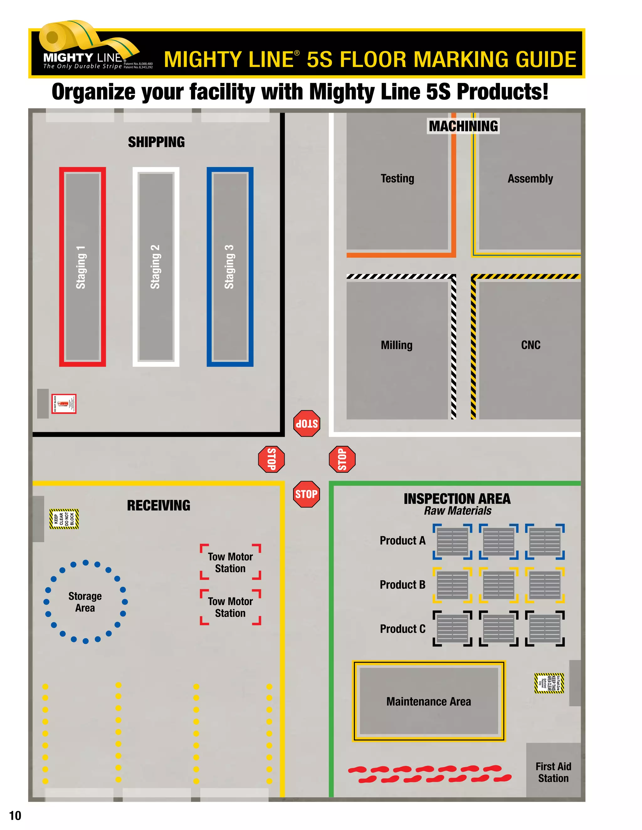 5s Warehouse Floor Marking and 5s Floor Signs Tape Catalog | PDF