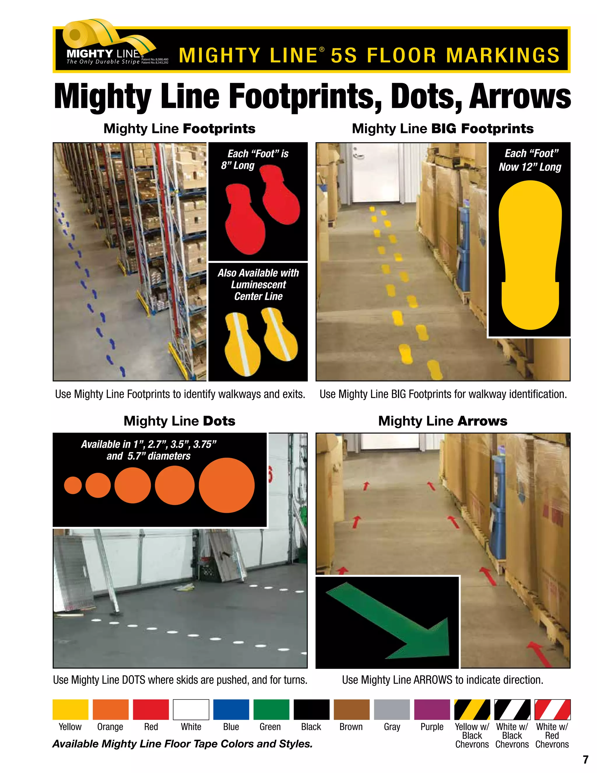 5s Warehouse Floor Marking and 5s Floor Signs Tape Catalog | PDF