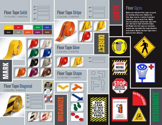 Mighty Line 5s Safety Floor Tape For Industrial Floors
