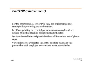 Corporate Social Responsibility - PricewaterhouseCoopers | PDF
