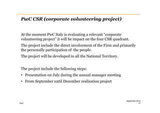 Corporate Social Responsibility - PricewaterhouseCoopers | PDF