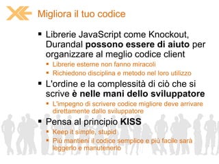 Migliora il tuo codice con knockout.js
