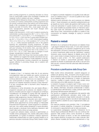Miglioramento delle strategie di coping, qualità della vita e controllo ...