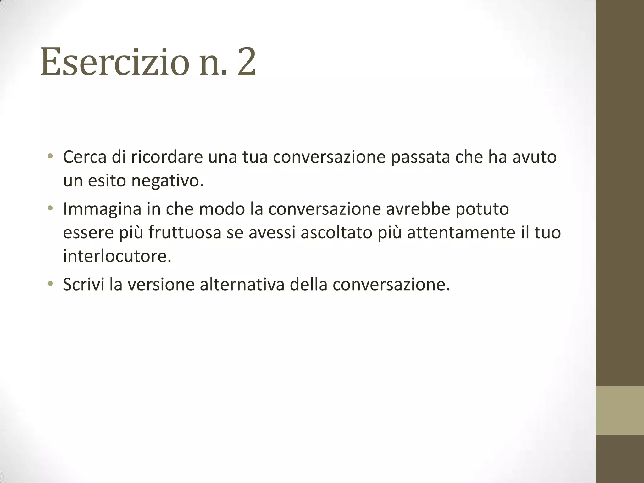 Migliorarecapacitadiascolto esercizi | PPT