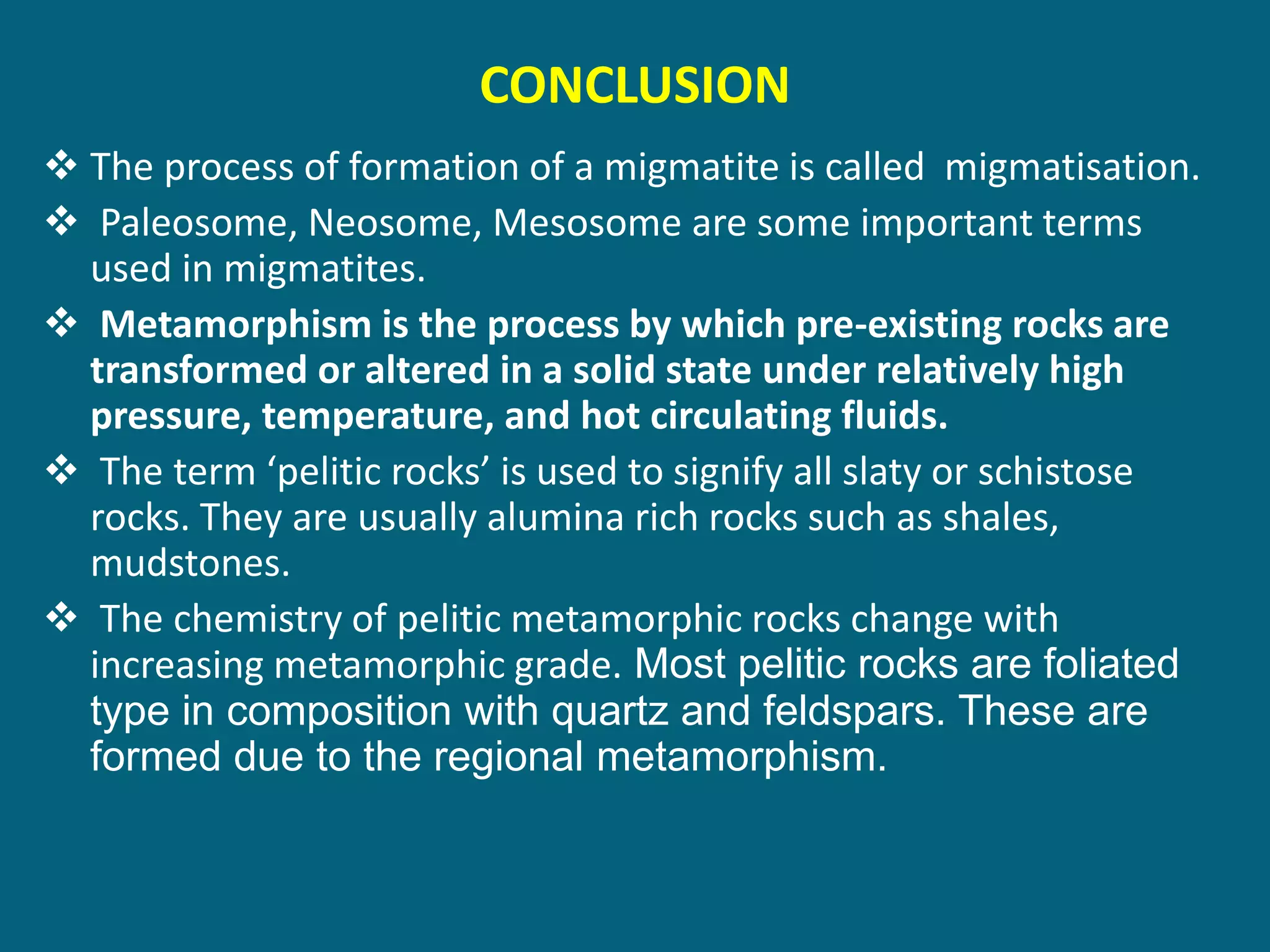 Migmatite and metamorphism | PPTX