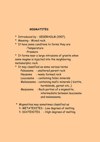 Migmatites | PDF