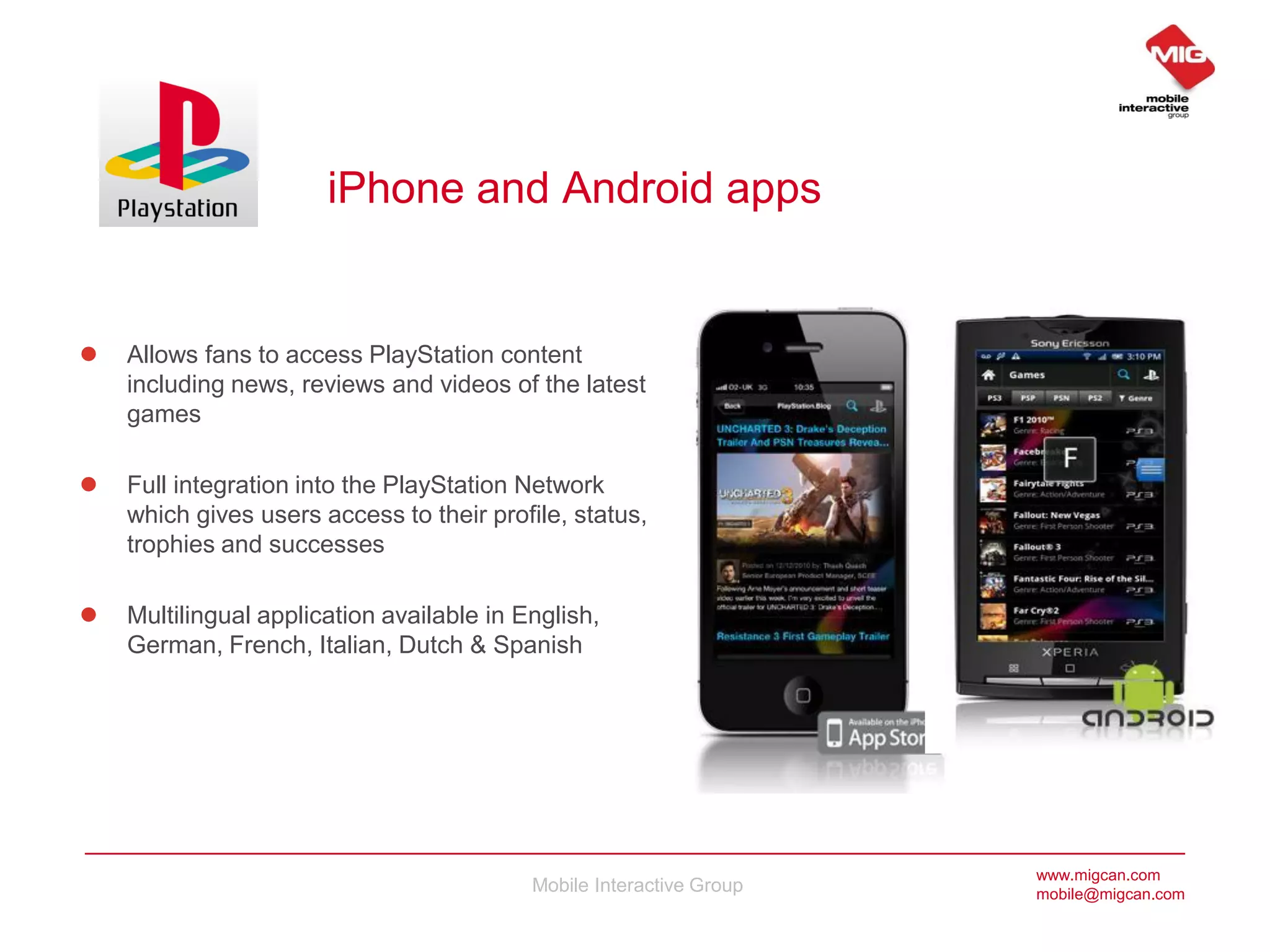 MIG Mobile Interactive Group - Case Studies | PDF